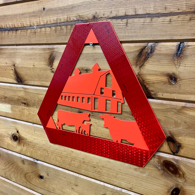 Farm Slow Moving Vehicle Sign – Mastodon Metal Works