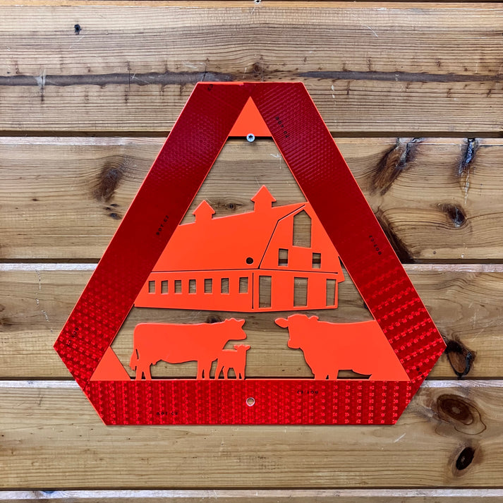 Farm Slow Moving Vehicle Sign – Mastodon Metal Works