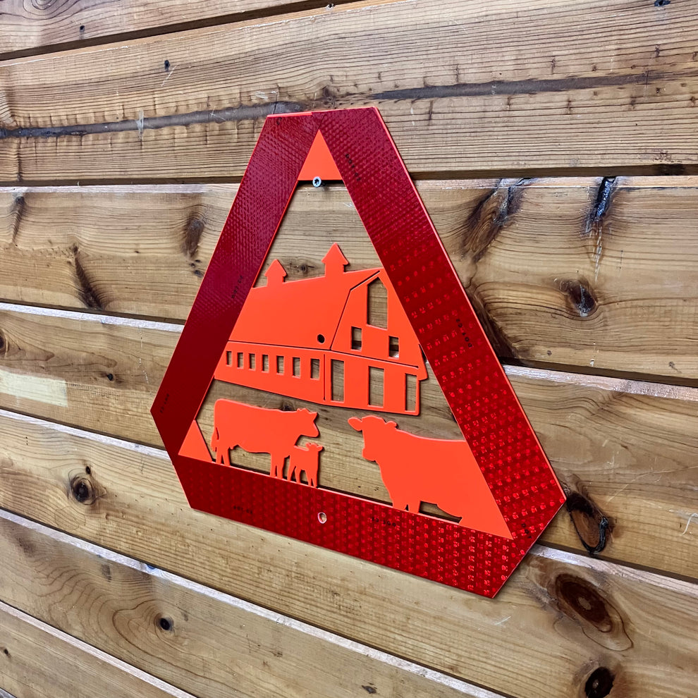 Farm Slow Moving Vehicle Sign – Mastodon Metal Works